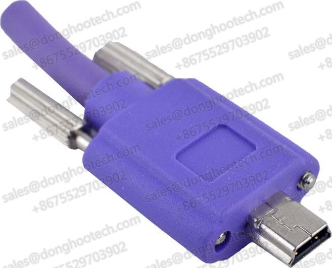 High Flex USB 2.0 Cable A Plug to Mini B Plug with Thumbscrew Lock For ...